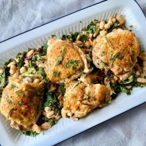 Tuscan Chicken with White Beans and Kale | Supper Sanity